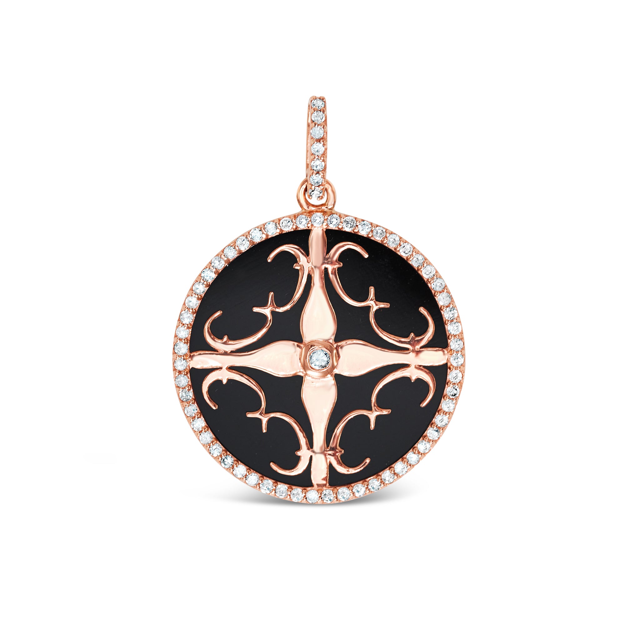 Diamond Onyx Cali Amulet - 14K Gold – Cristy Cali