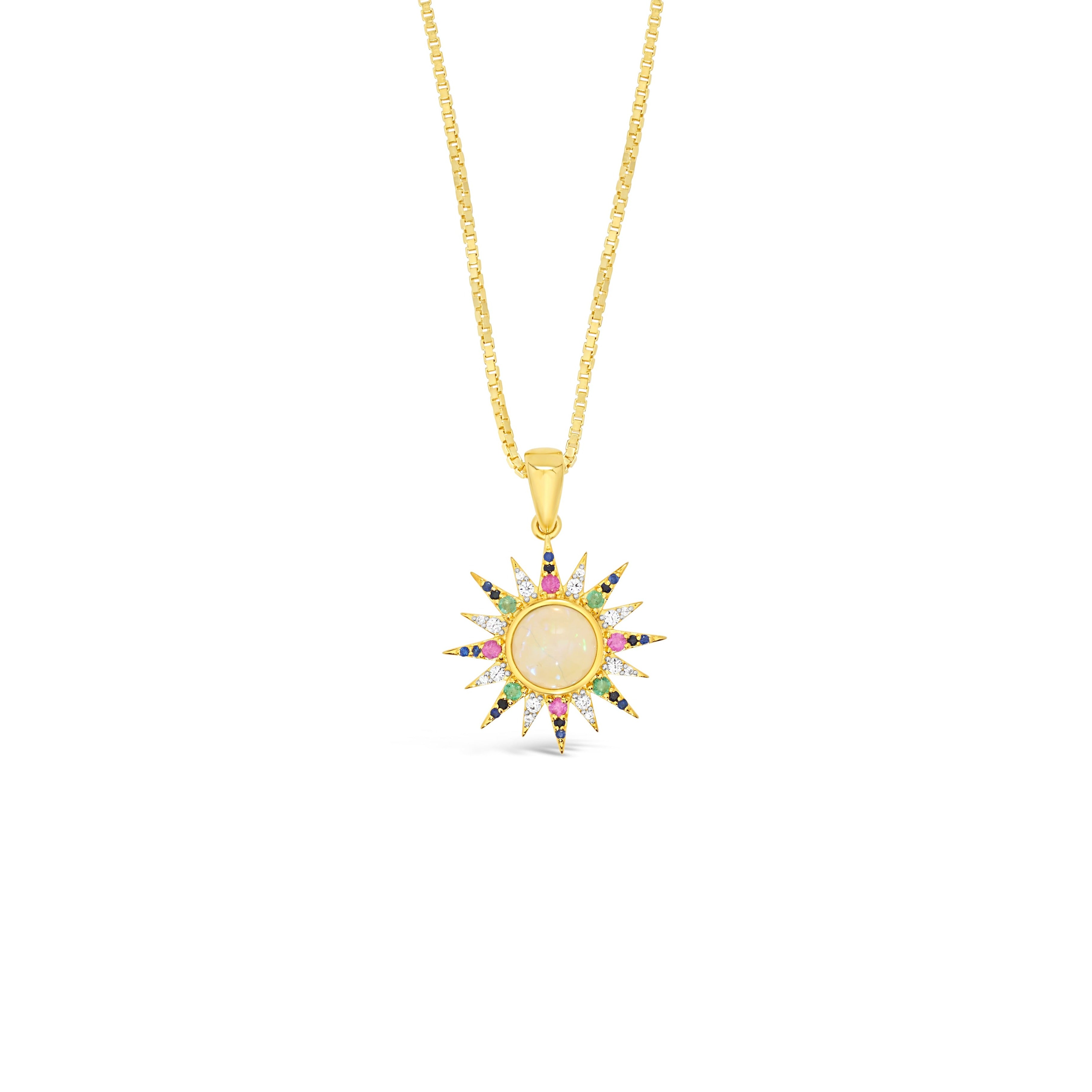 El Sol Divino Pendant Gold Vermeil – Cristy Cali